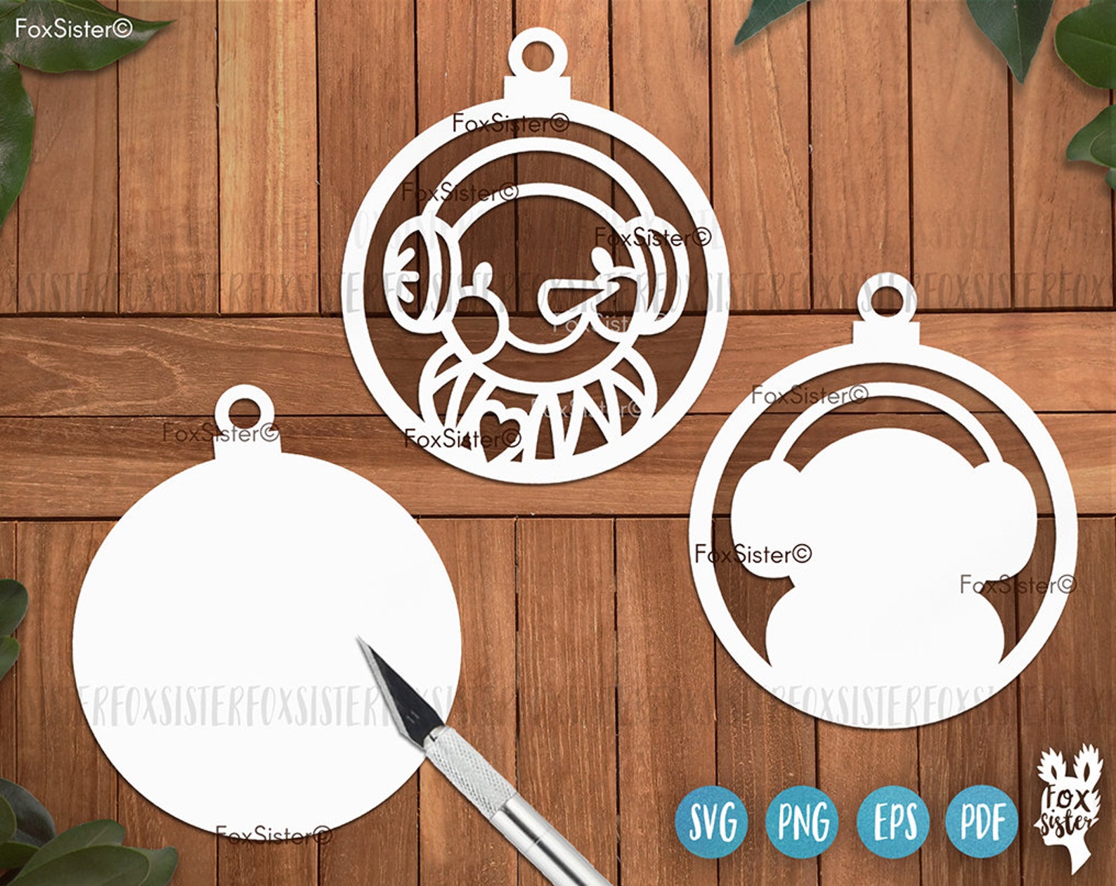 Christmas Bauble Svg Cut File Bundle for Cricut and - Etsy