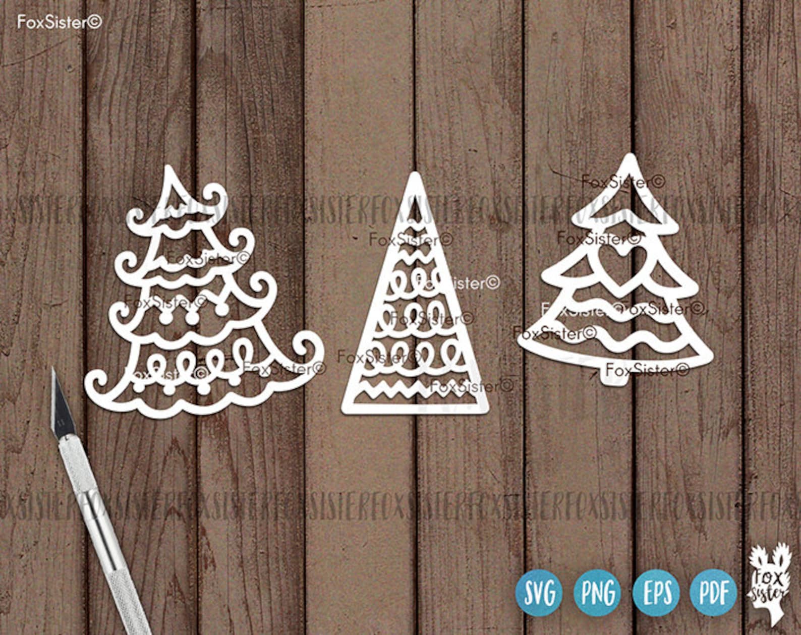 Christmas Tree Svg Bundle SET 4, 8 Svg Cut Files, Christmas Svg Bundle ...