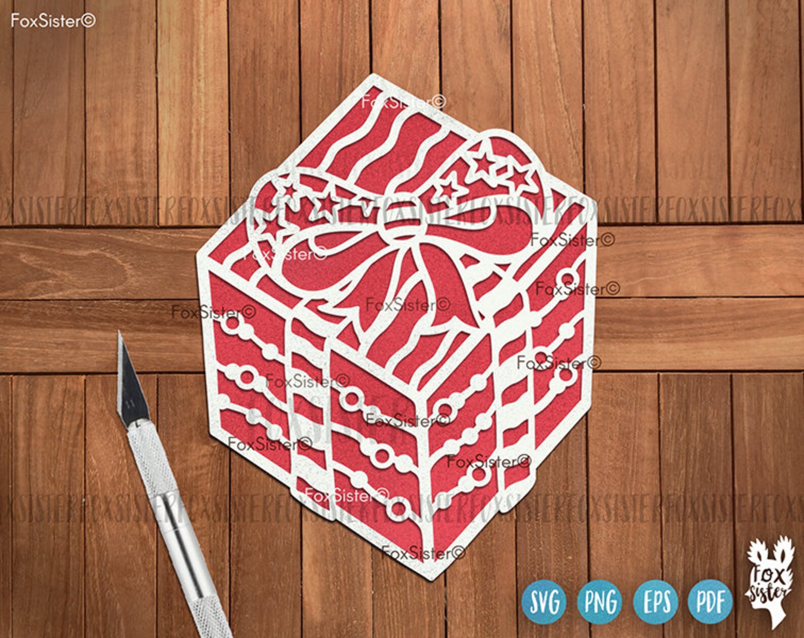 Christmas Gift Svg Png Pdf Eps Vector Cut Files Gift Clipart | Etsy