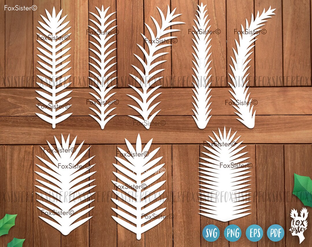 Christmas Fir Leaves Svg Bundle for Cricut Silhouette, Leaves Svg Set ...