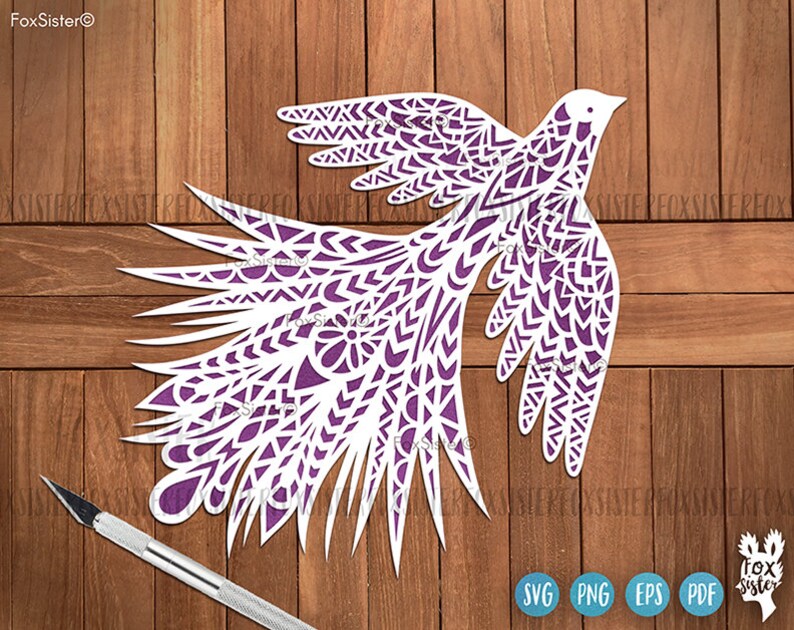 Bird Svg Cut File, Bird Svg Clipart, Flying Bird Svg, Mandala Svg, Svg ...