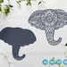 Elephant Head Svg for Cricut and Silhouette, Boho Svg, Geometric Animal ...