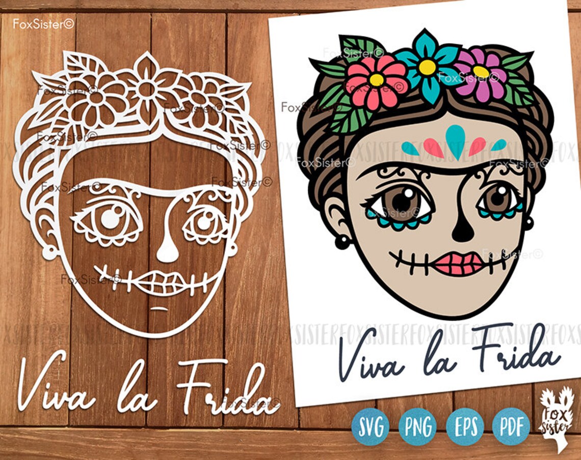 Frida Kahlo Svg for Cricut and Silhouette Viva La Frida Svg | Etsy