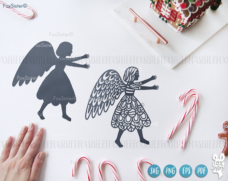Angel Svg File Angel Clipart Christmas Svg Png Pdf Eps | Etsy
