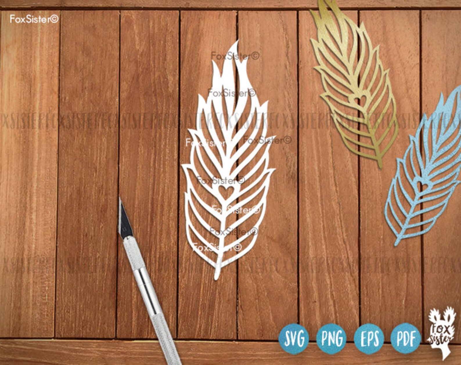 Feather Svg Bundle Cut Files for Cricut and Silhouette, Boho Feathers ...