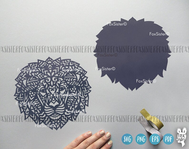 Mandala Lion Head Svg Vector Cut File Template Africa Svg - Etsy