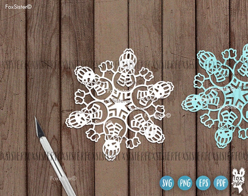 Snowflakes Svg Bundle Christmas Svg Files Snowman Svg - Etsy