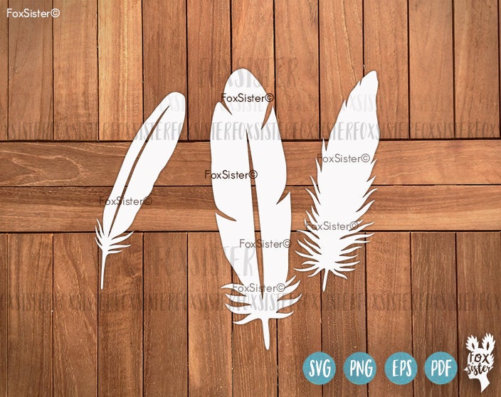 34 Feathers SVG Bundle Cut File Templates Feather Feather - Etsy