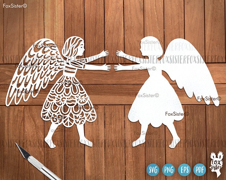 Angel Svg File Angel Clipart Christmas Svg Png Pdf Eps | Etsy