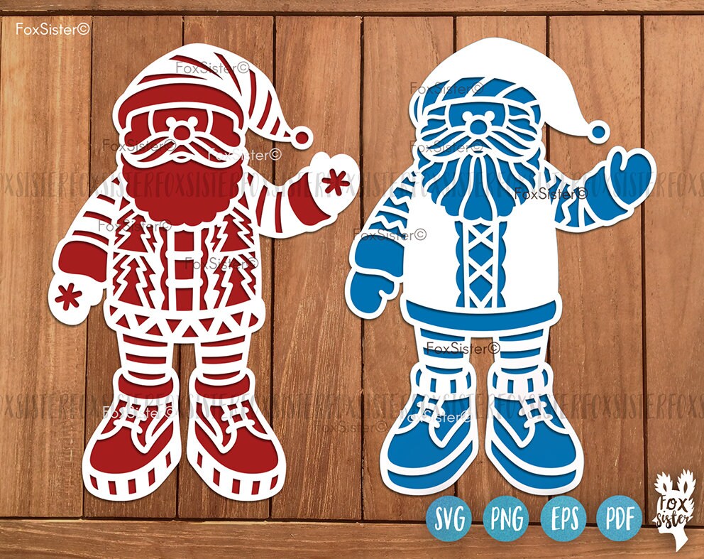 Santa Svg for Cricut and Silhouette, Christmas Svg Bundle, Santa Claus ...