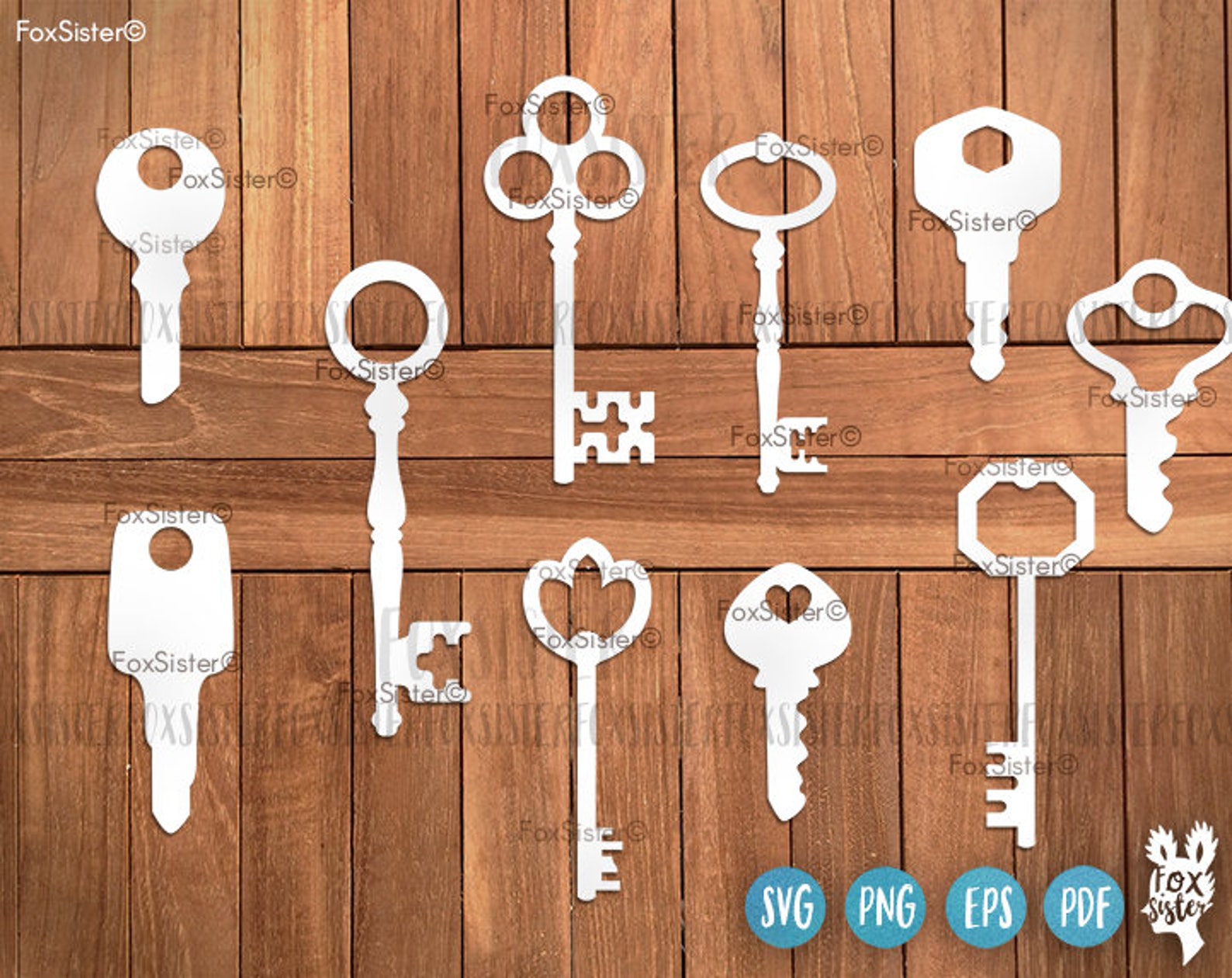 30 Keys SVG Bundle Cut Files Vintage Keys Svg Vector Clipart - Etsy