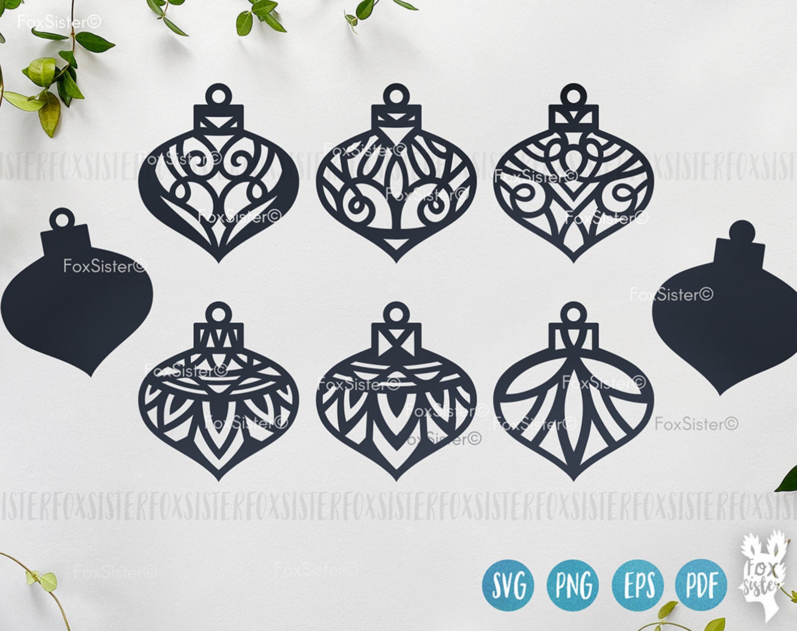 Christmas Bauble Svg Bundle Designs for Cricut and Silhouette - Etsy UK