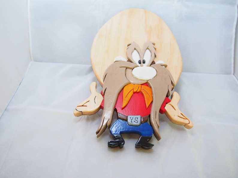 Yosemite Sam 3D Segmented Wood Intarsia Pattern for DIY. Woodturning ...