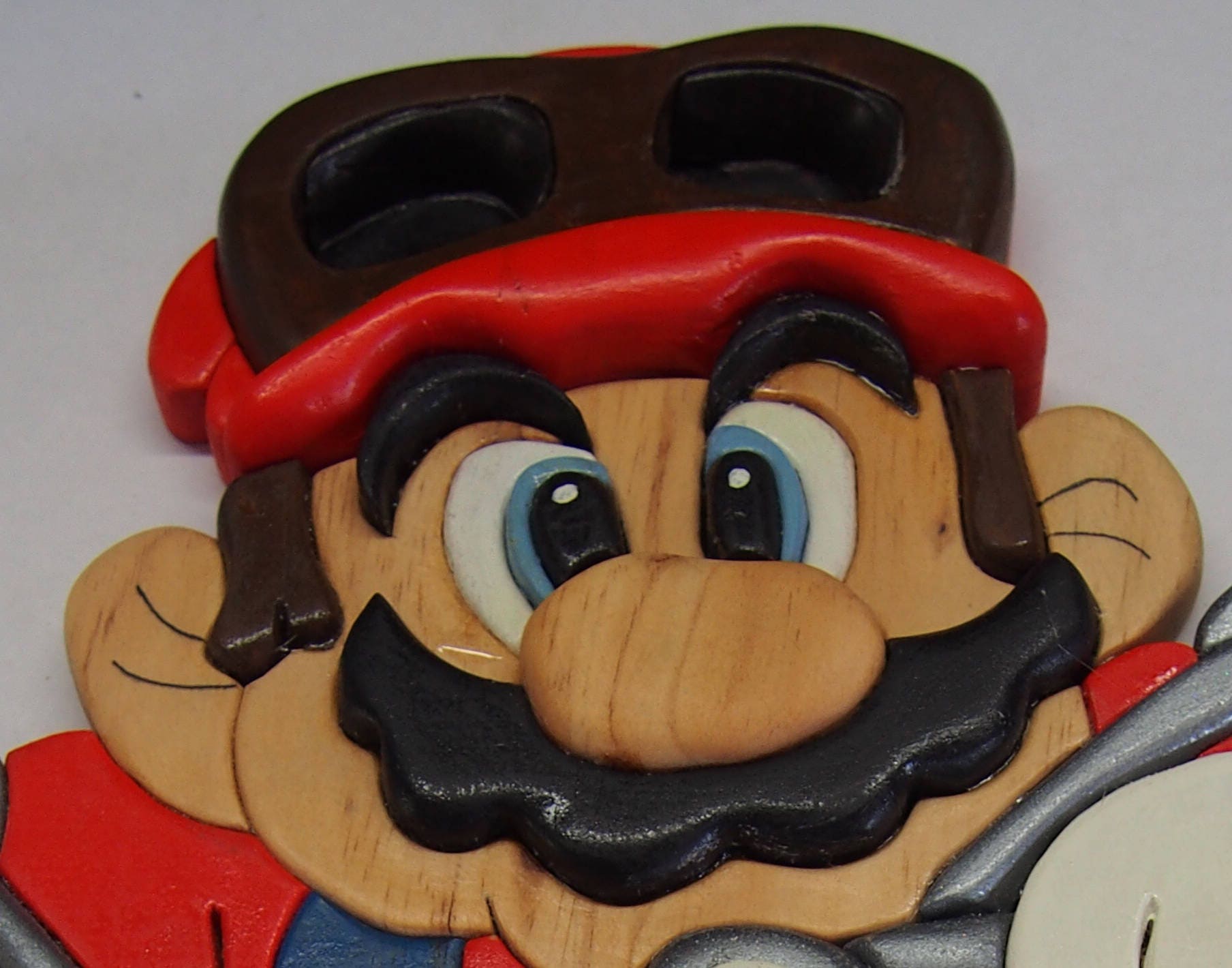 Mario on His Motor Bike 3D Segmented Wood Intarsia Pattern for DIY ...