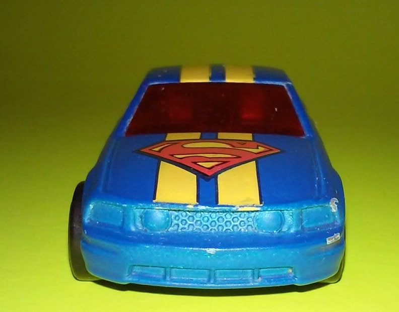 Hot Wheels Superman Ford Mustang GT Blue Racing Car - Etsy