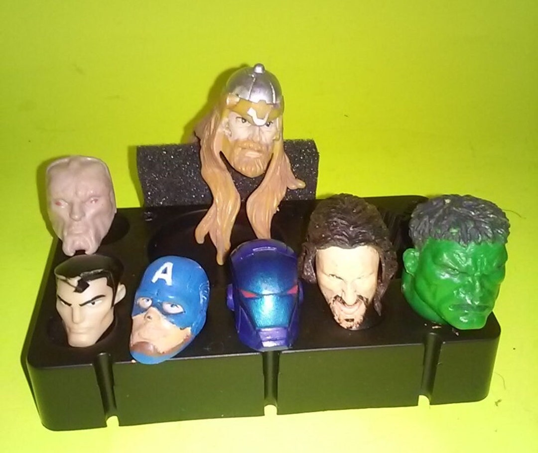 Marvel Legends DC Comics Lot of 7 Heads Custom Fodder for Action ...