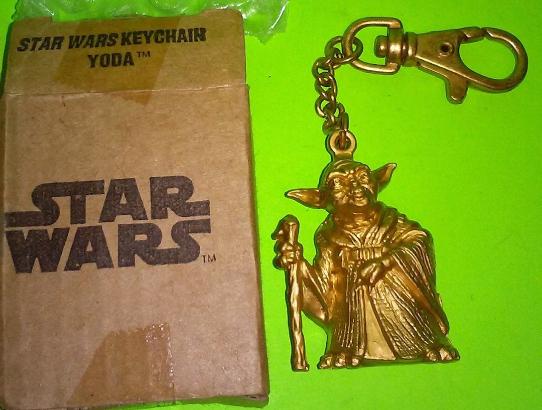 Star Wars Trilogy Yoda Figure Key Chain - Etsy