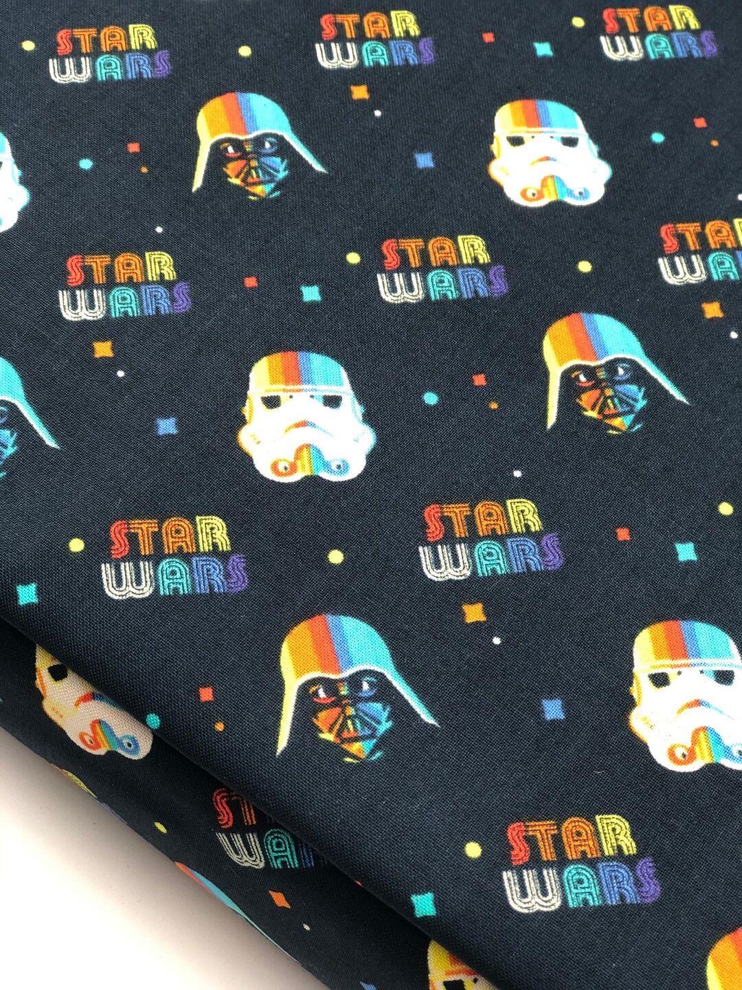 STAR Wars STORMTROOPERS Rainbow Empire Helmets. 100% Cotton Fabric - Etsy