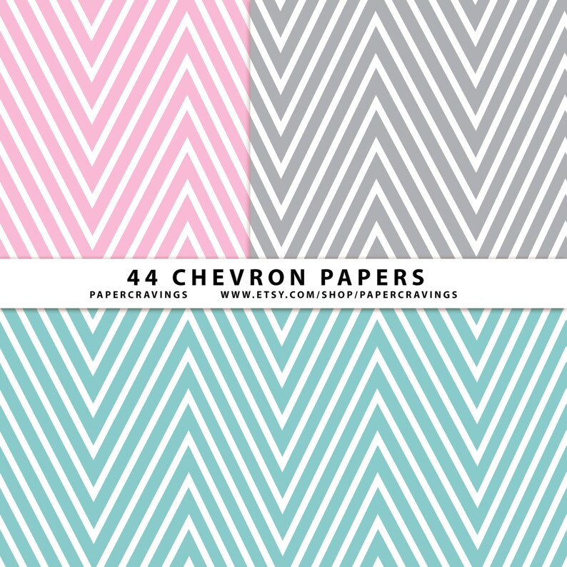 Chevron Digital Paper Pack 12" X 12" Commercial and Personal Use ...