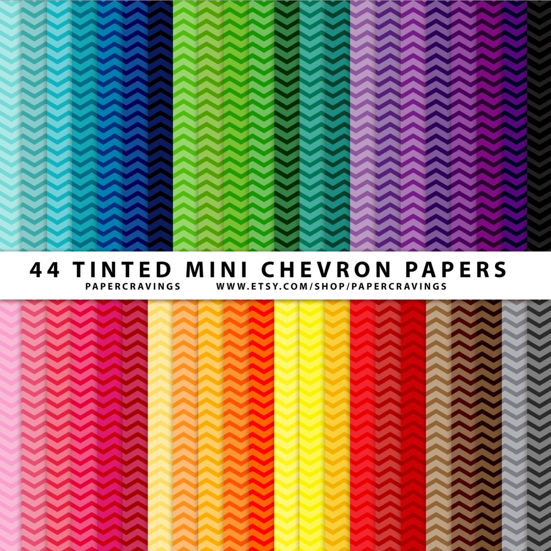 Tinted Chevron Digital Paper Pack 12 X 12 - Etsy