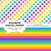 Rainbow Digital Paper Pack 12 x 12 Commercial and | Etsy