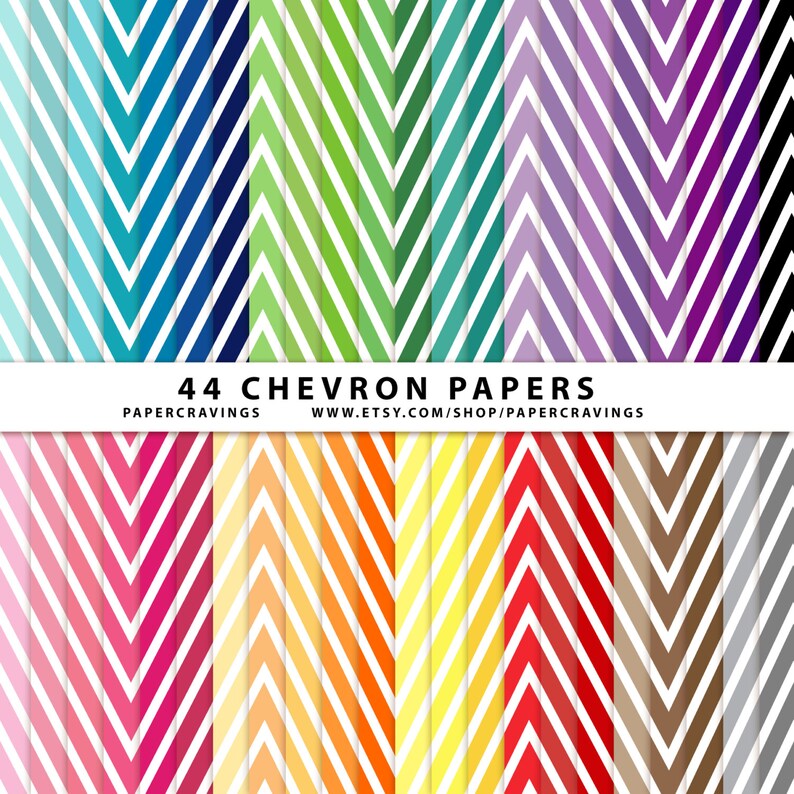 Chevron Digital Paper Pack 12" X 12" Commercial and Personal Use ...