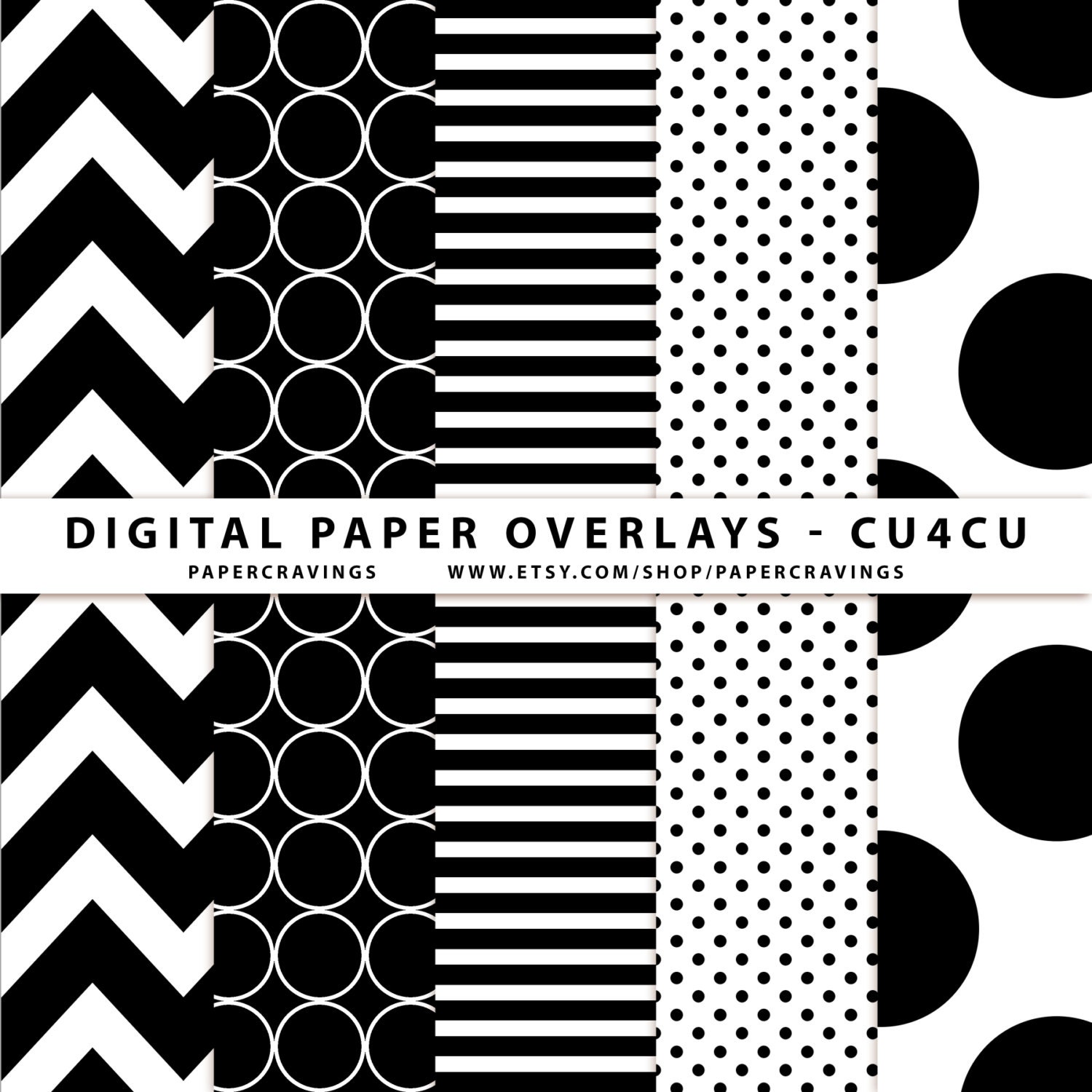 Digital Paper Overlay - Paper Template - Chevron Polka Dot Stripe Jumbo ...