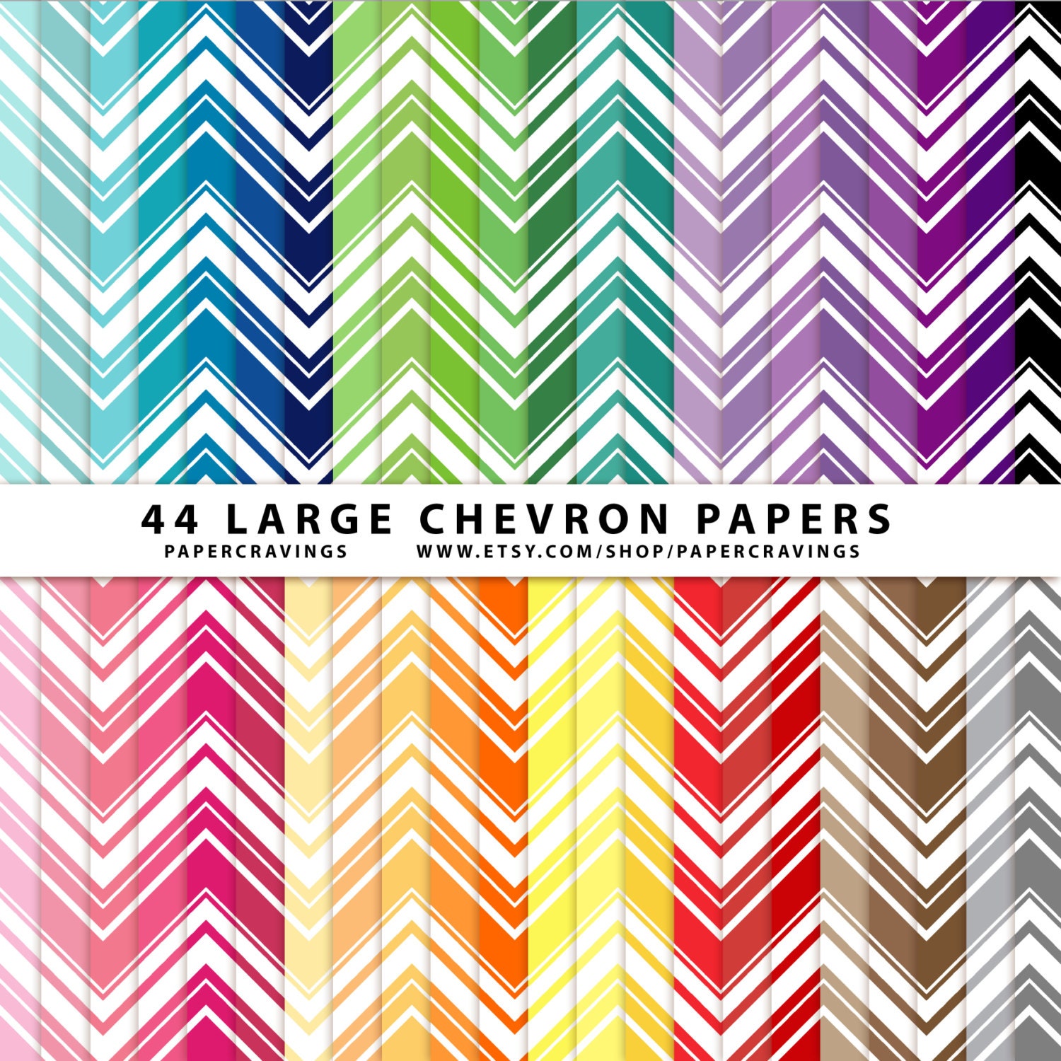 Chevron Digital Paper Pack 12 X 12 Commercial and - Etsy