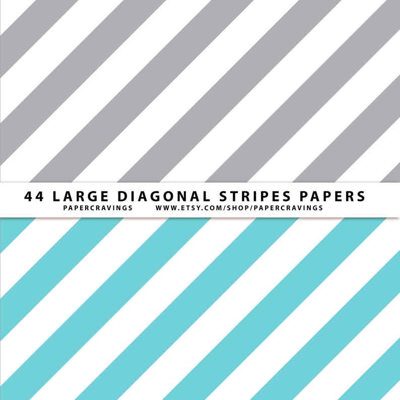 Diagonal Stripe Large Digital Paper Pack 12 X 12 | Etsy