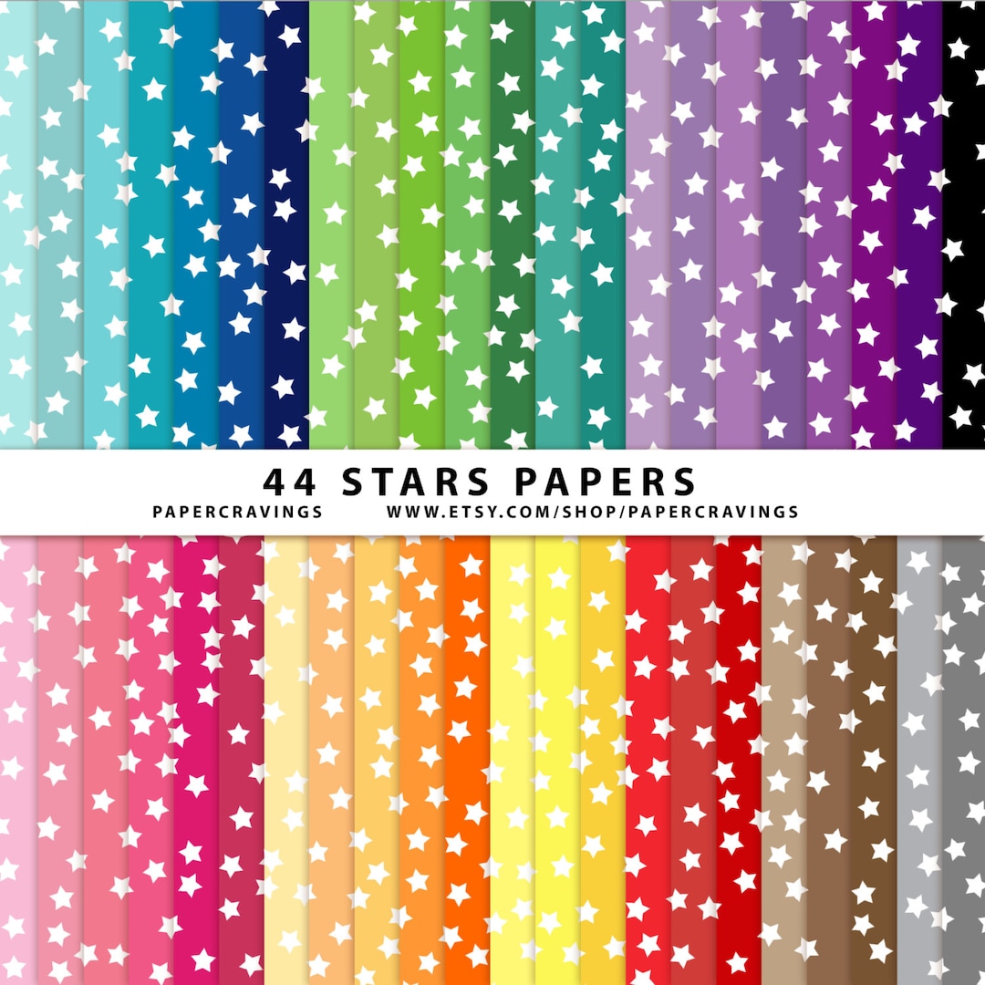 Stars Digital Paper Pack 12" X 12" Commercial and Personal Use Allowed ...