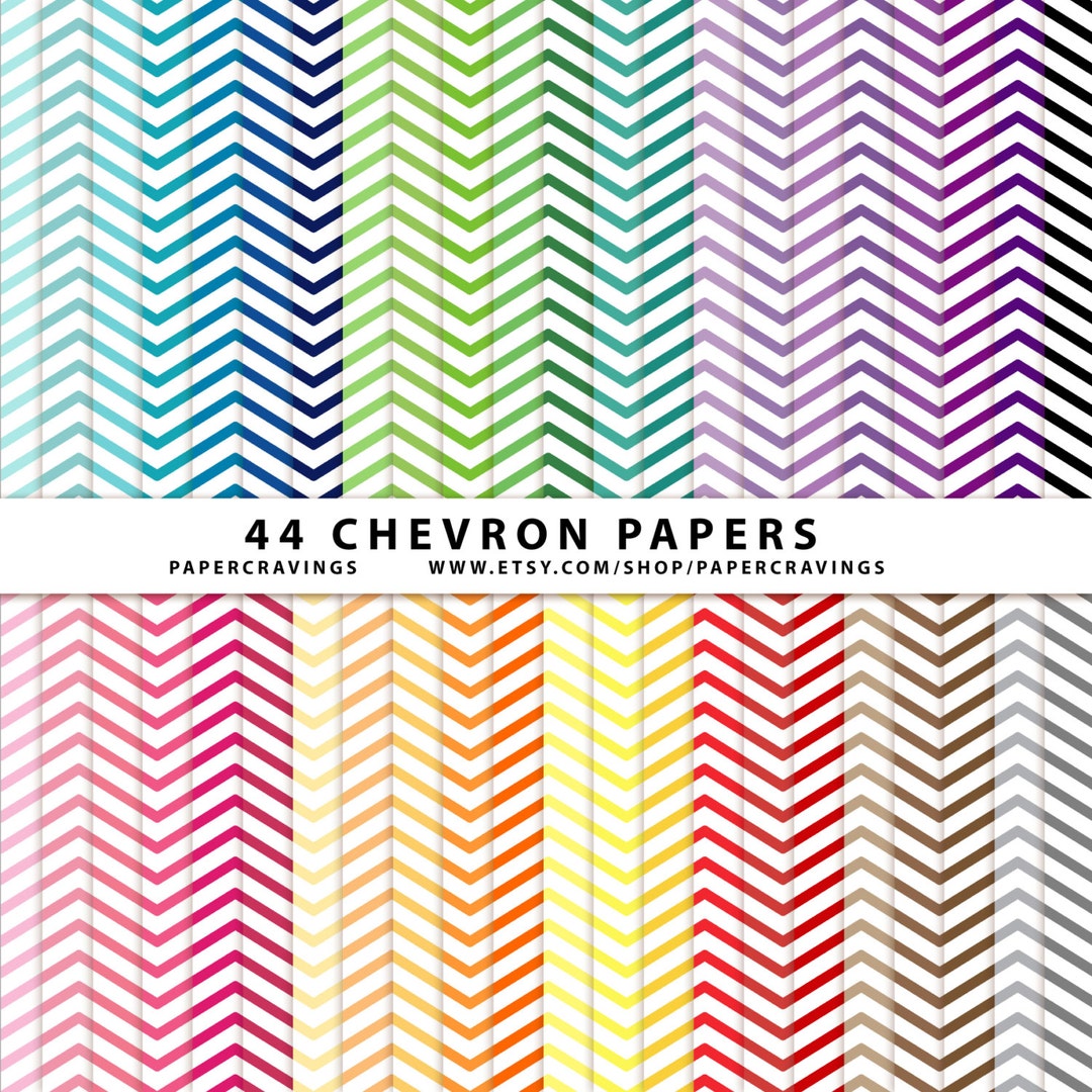 Chevron Digital Paper Pack 12" X 12" Commercial and Personal Use ...