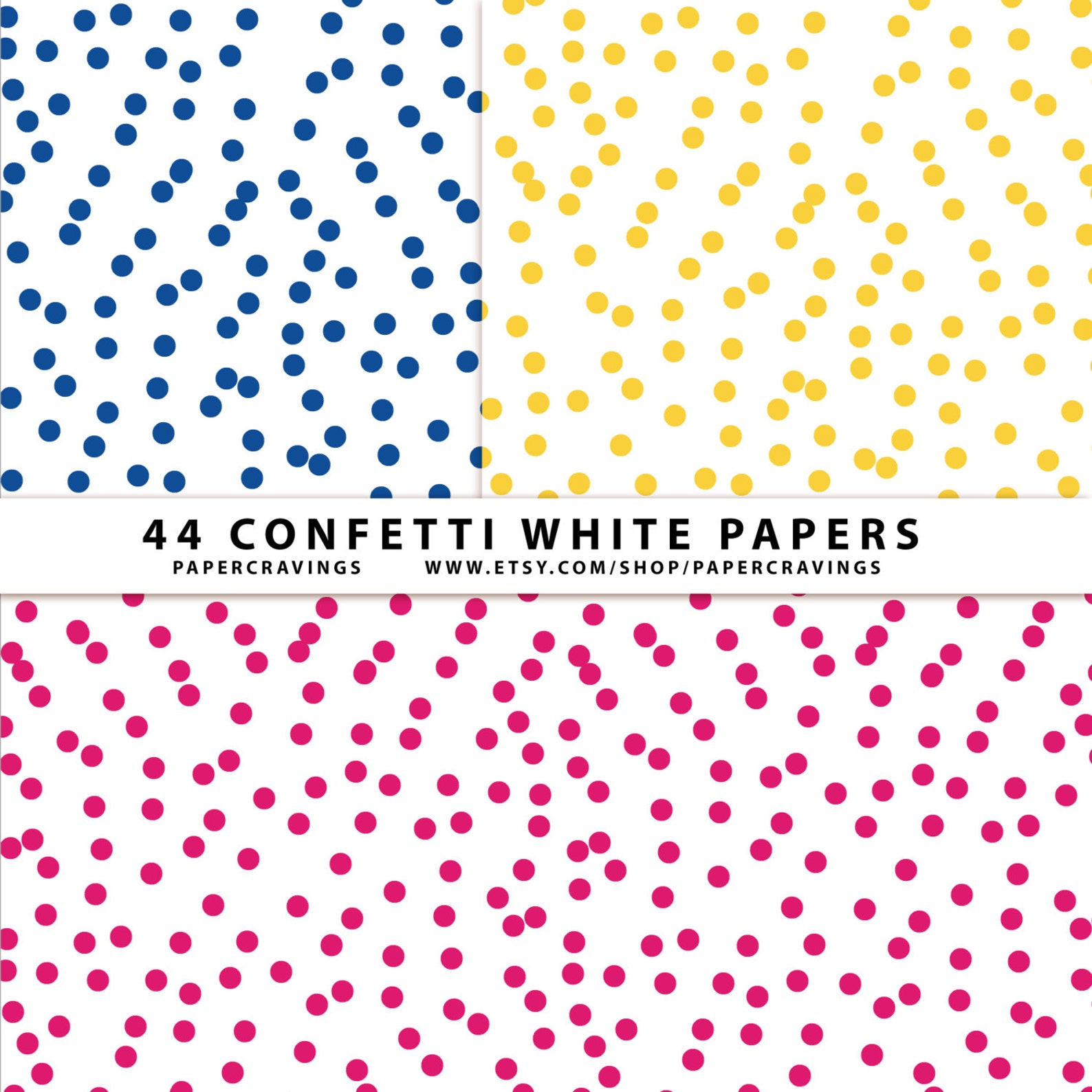 Confetti Digital Paper Pack 12" X 12" Commercial and Personal Use ...