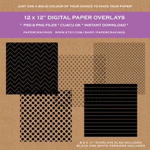 Digital Paper Overlay Paper Template Chevron Polka Dot Quatrefoil ...