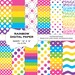 Rainbow Digital Paper Pack 12" X 12" Commercial and Personal Use ...