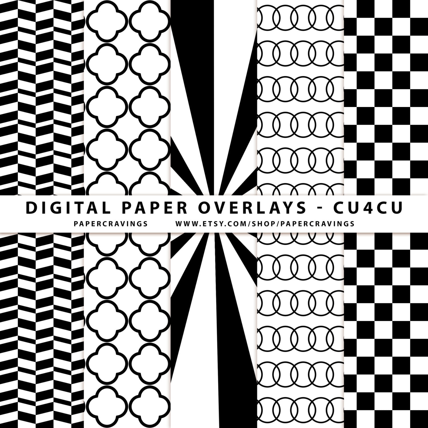 Digital Paper Overlay Paper Template Quatrefoil Herringbone Sunray ...