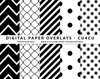 Digital Paper Overlay Paper Template Chevron Polka Dot | Etsy