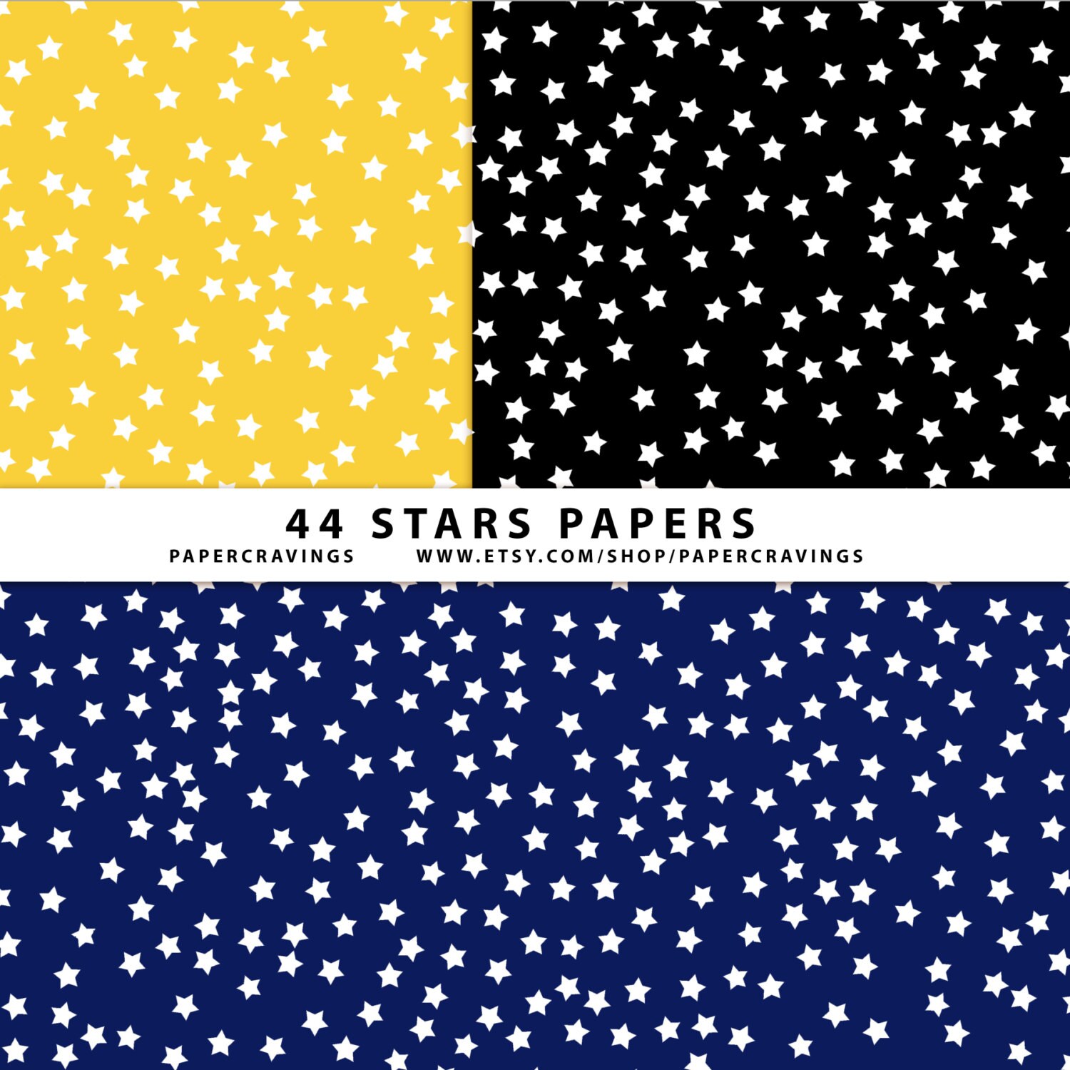 Stars Digital Paper Pack 12" X 12" Commercial and Personal Use Allowed ...