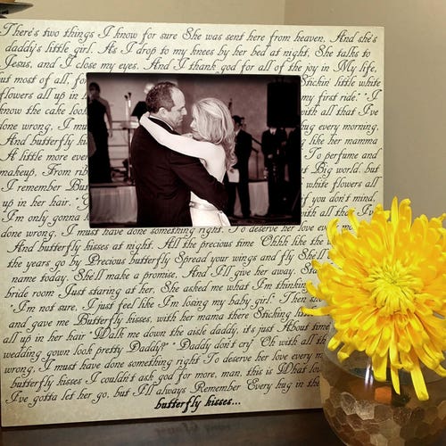 First Dance Lyrics Frame Father Daughter Dance Lyric Picture - Etsy