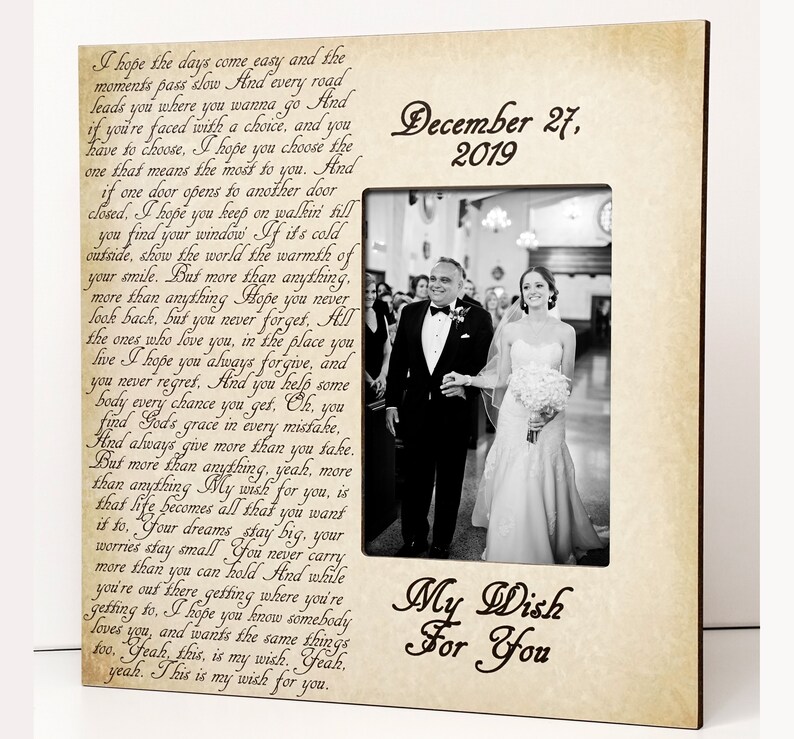 Personalized Picture Frame Wedding Song Photo Frame Wedding - Etsy