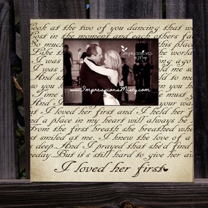 ANY Song Lyrics Picture Frame, Personalized Gift, Custom Frame, Wedding ...