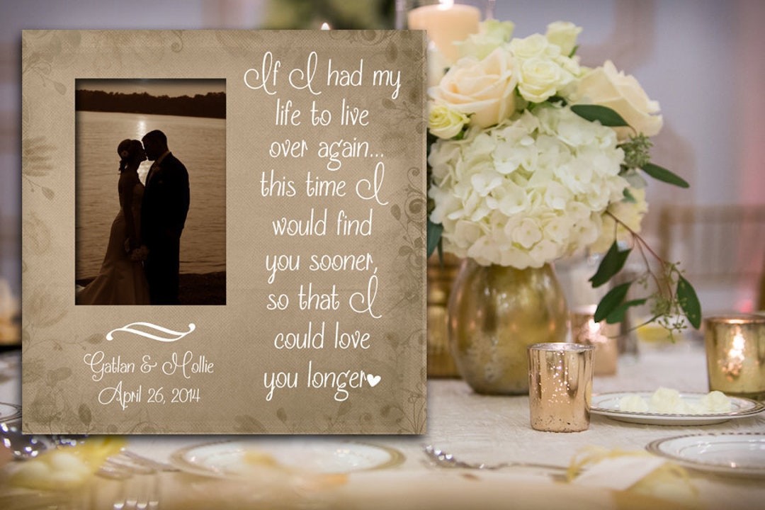 Custom Photo Frame, Personalized Gift, Engagement Gift, Wedding Picture ...