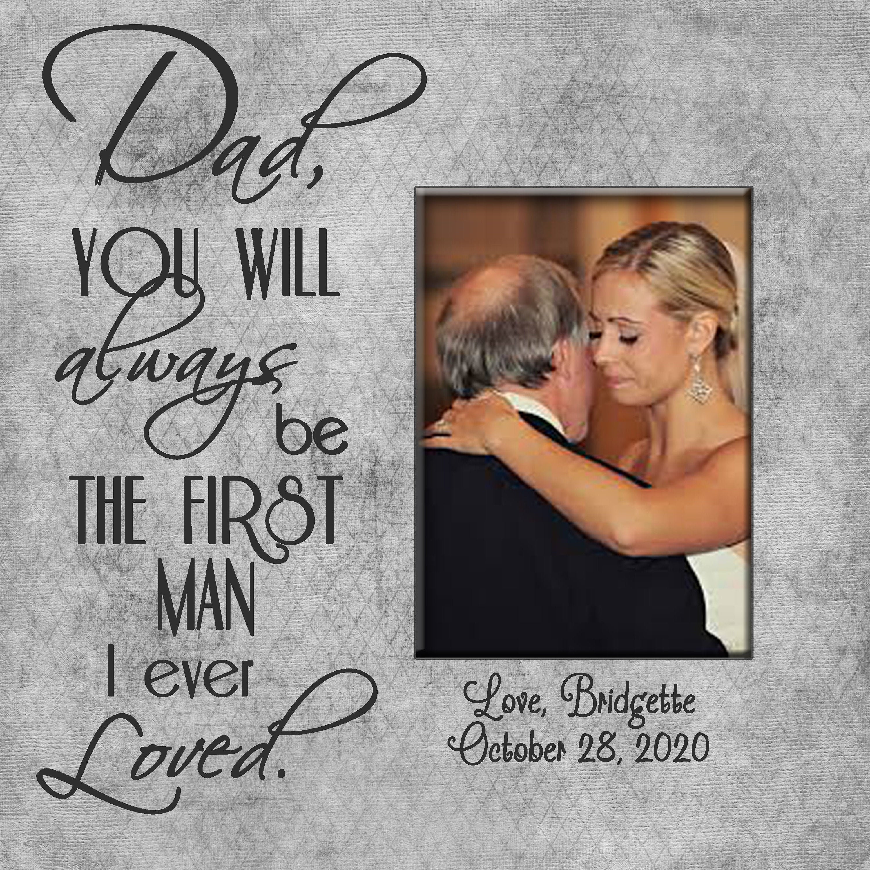 Personalized Father of the Bride Picture Frame, Wedding Gift, Father ...