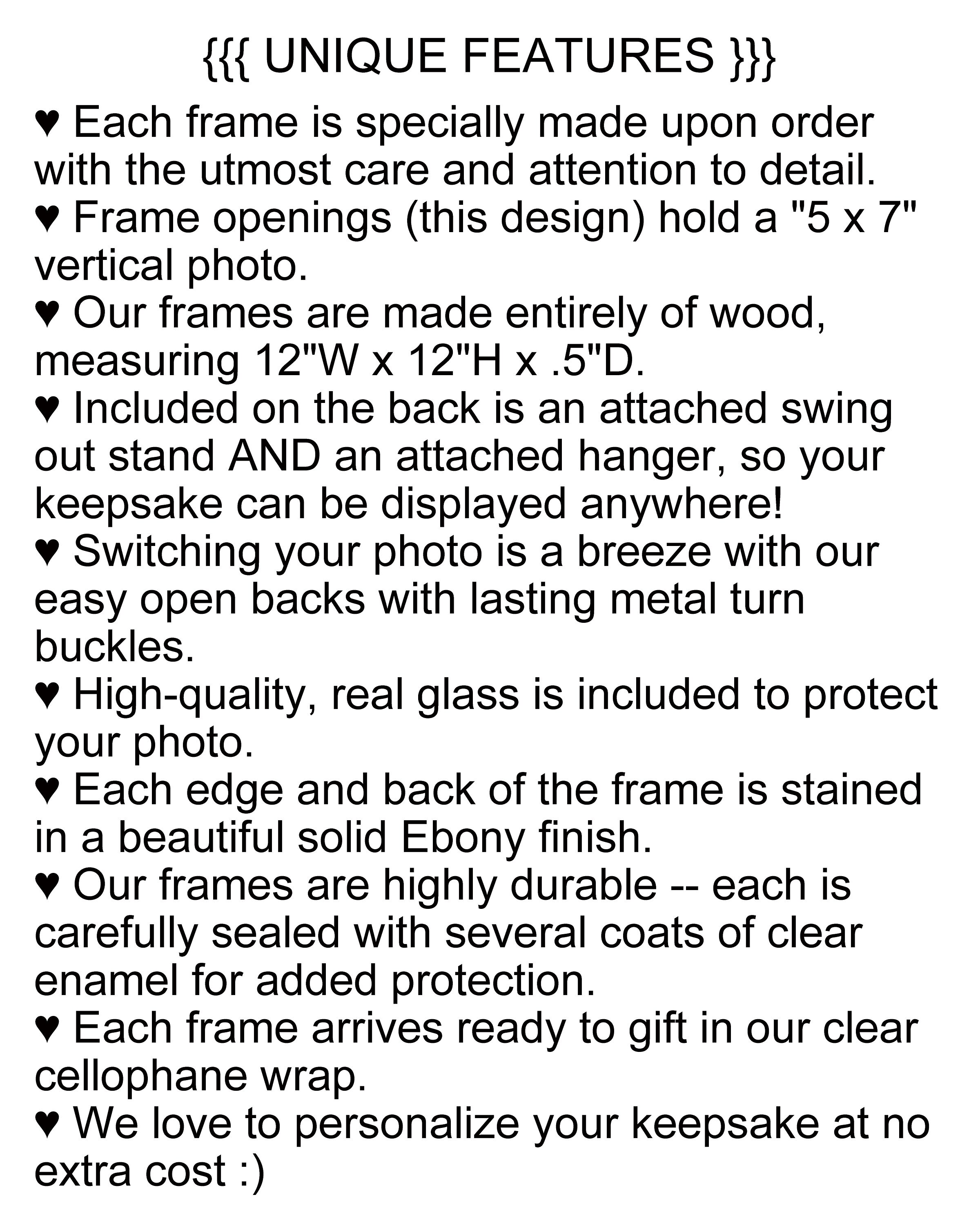 Wedding Vow Picture Frame, Personalized Anniversary Gift, Freestanding ...