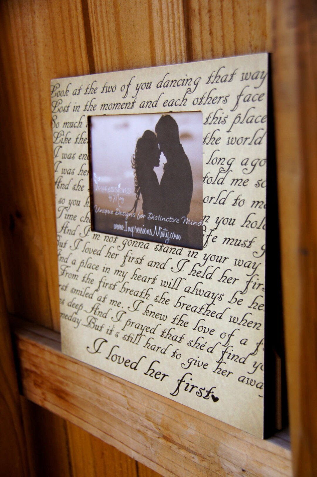 ANY Song Lyrics Picture Frame, Personalized Gift, Custom Frame, Wedding ...