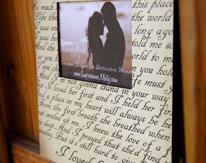 ANY Song Lyrics Picture Frame, Personalized Gift, Custom Frame, Wedding ...
