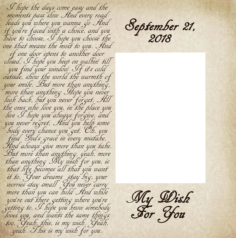 Personalized Picture Frame Wedding Song Photo Frame Wedding - Etsy