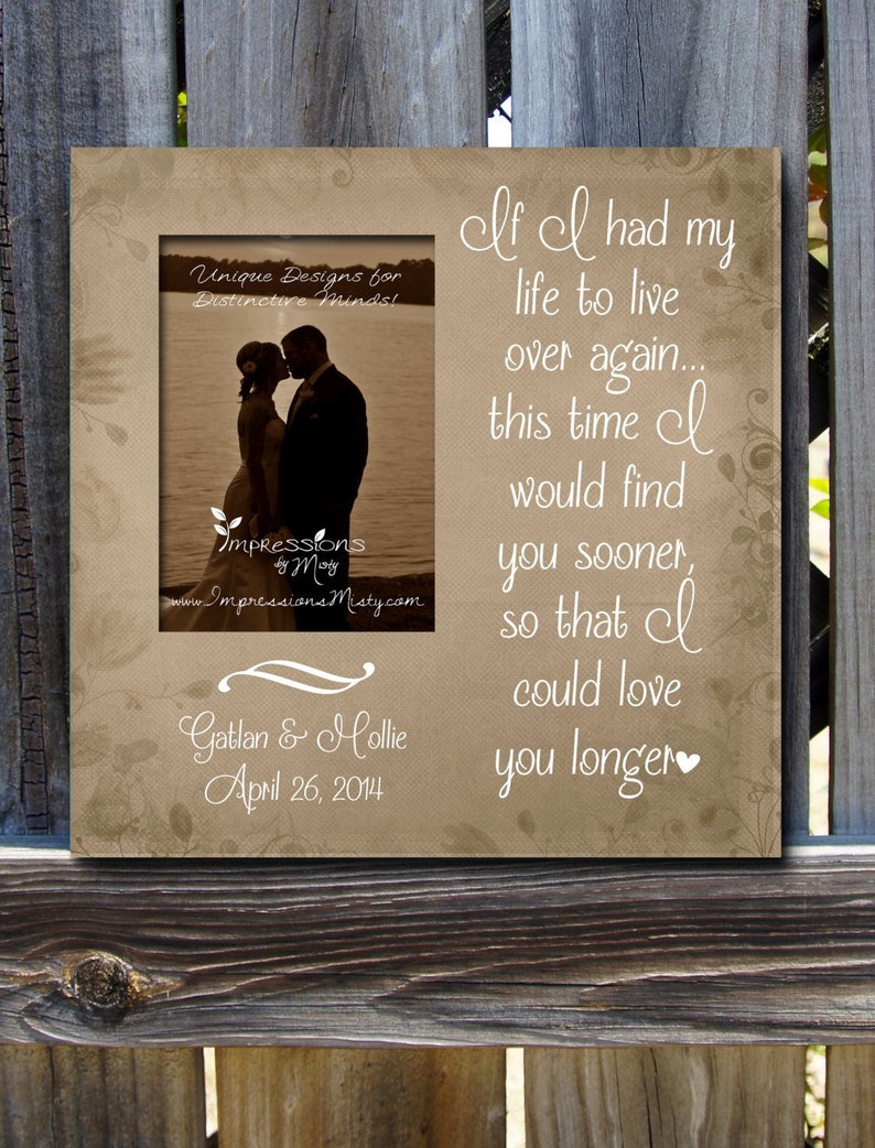 Custom Photo Frame Personalized Gift Engagement Gift - Etsy