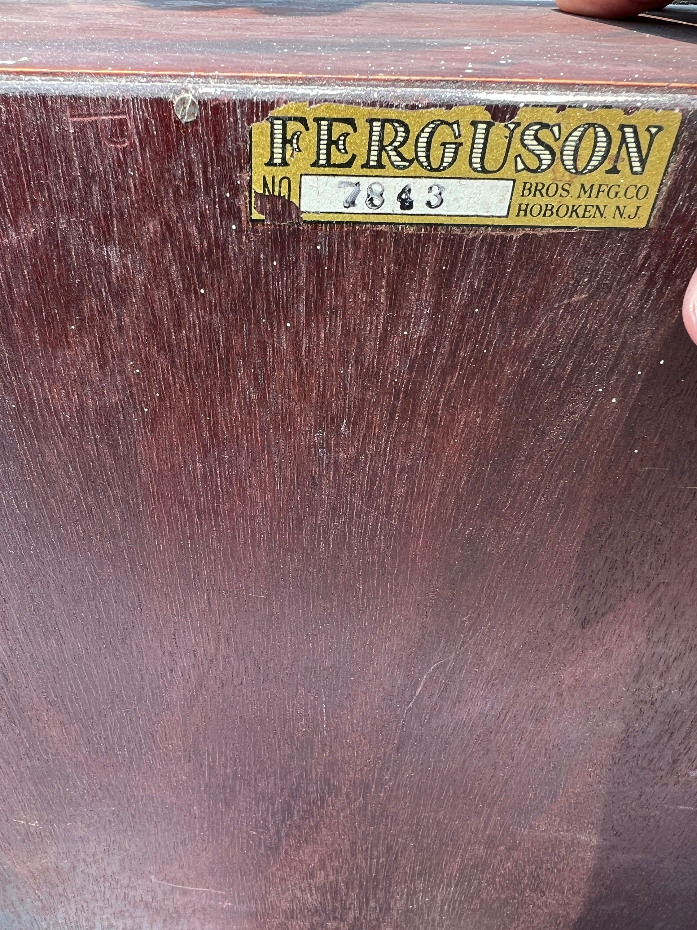 Vintage Ferguson Bros Federal Queen Anne Mahogany Wall Hanging Curio ...