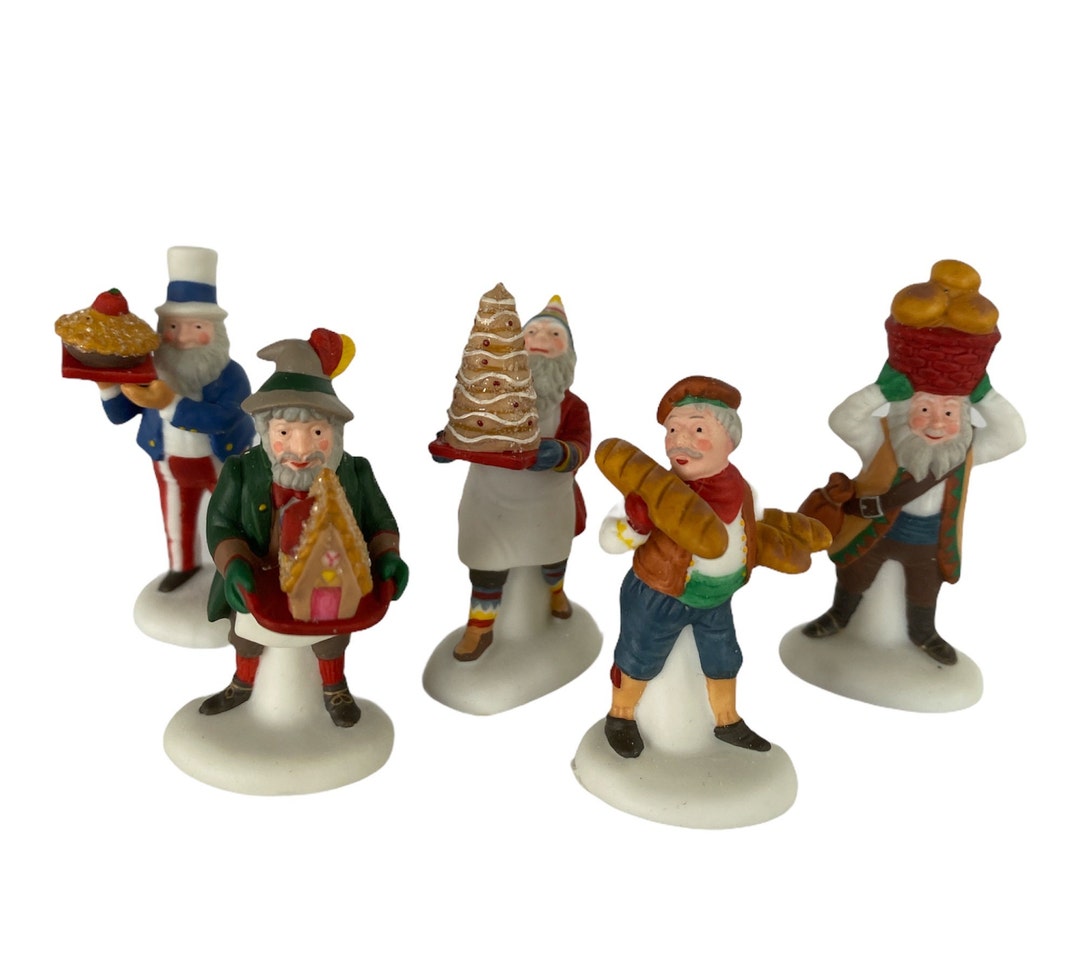 Early Rising Elves, Department 56, Set of 5 Handpainted Porcelain Elves ...
