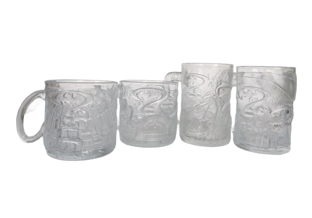 Batman Forever Mcdonald's Glasses, Set of 4, Vintage 1995, Batman ...